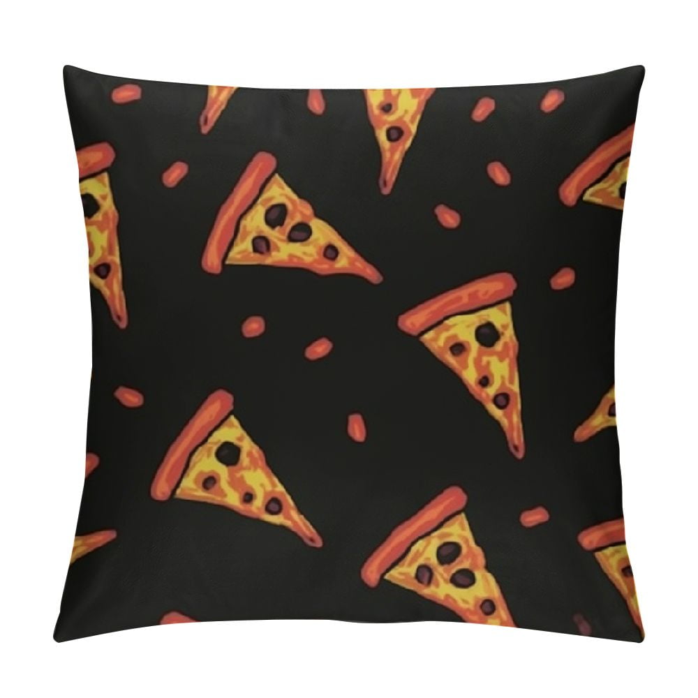 COMIO Pizza Pillow Cover Decorative Throw Pillows Cover Square Cushion ...