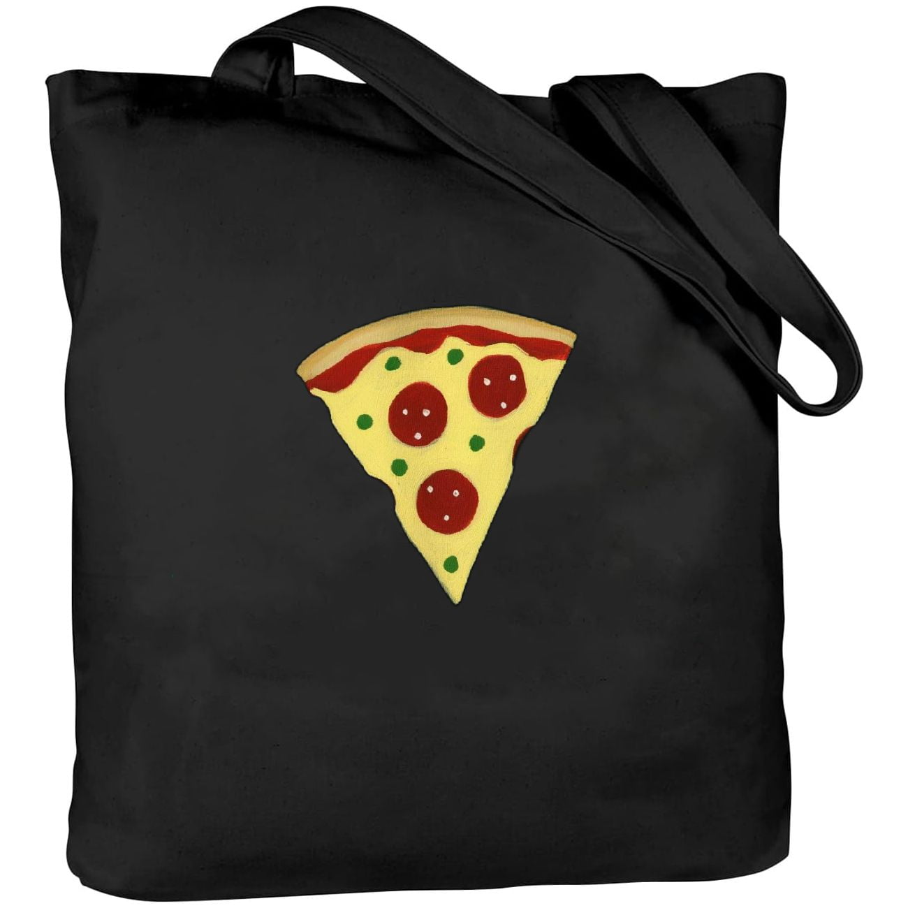 COMIO PizzaPizza Slice Logo Canvas Tote Bag for Women 14.1x15.7in ...