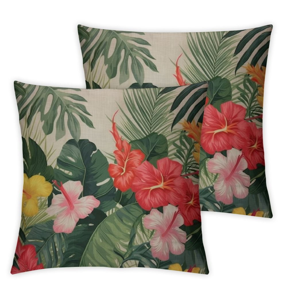 COMIO Plant Pillowcase Leaf Floral Foliage Palm Tropical Jungle Nature ...