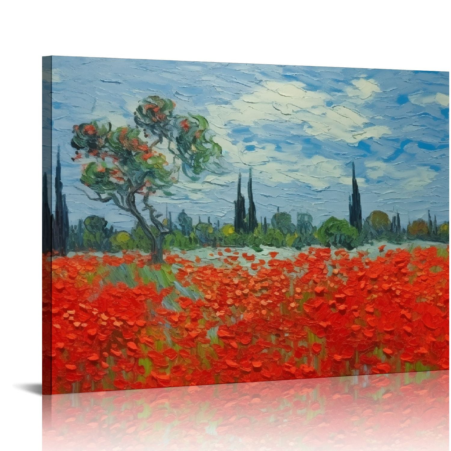 COMIO Poppy field by Vincent Van Gogh Post Impressionist Famous Oil ...