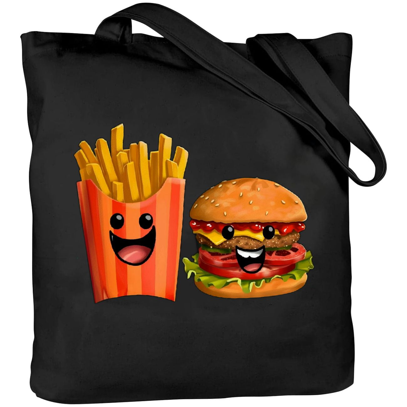 COMIO Portable Tote Bag Hamburger Burger Fast Food French Fries Women's ...