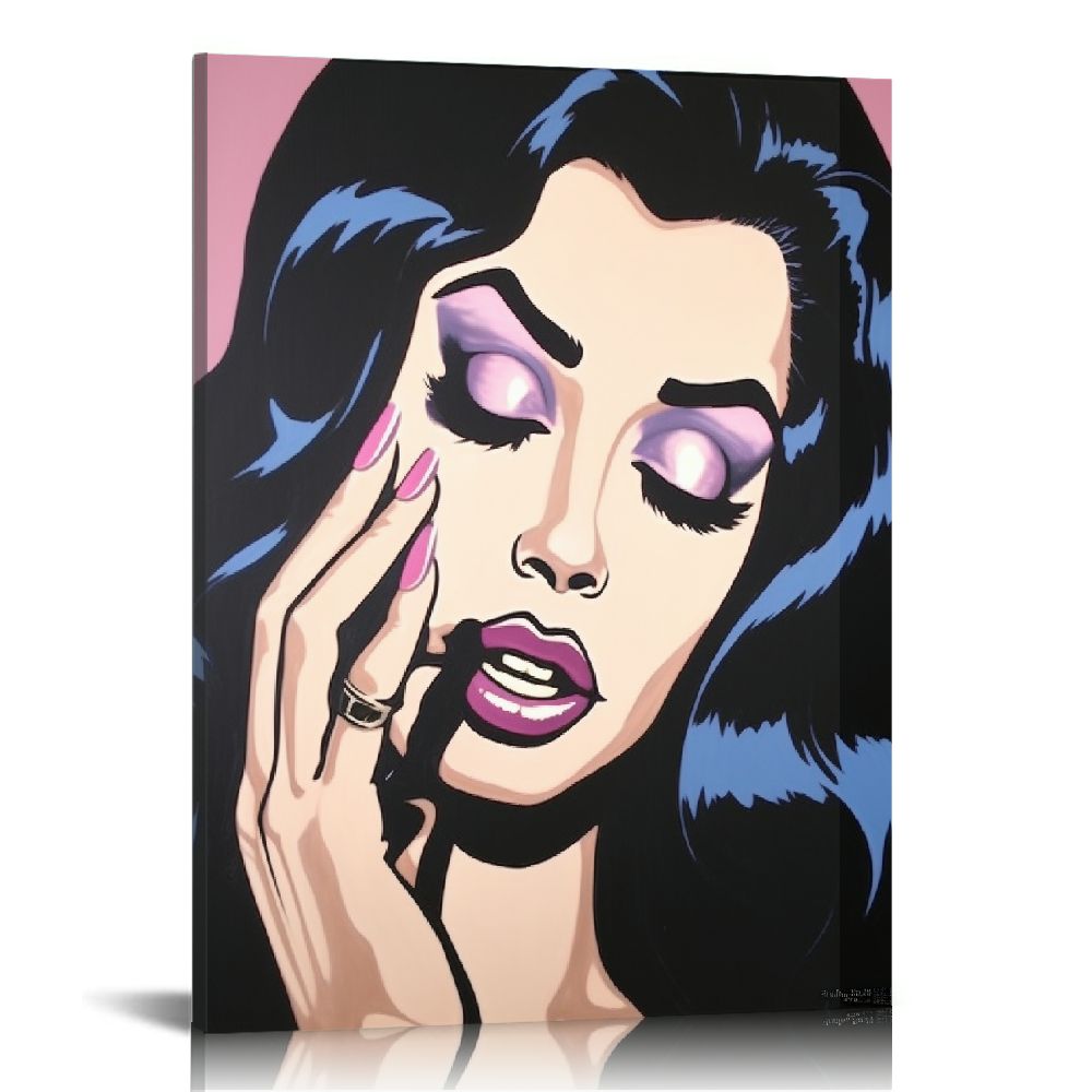 COMIO Posters Black Hair Crying Comic Girl Art Print Canvas Painting ...