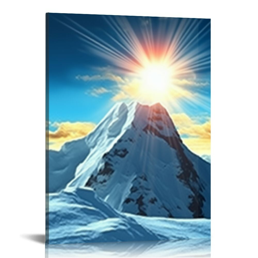 COMIO Printed Posters Home Decor Modular Snow Mountain Scenery Tableau ...