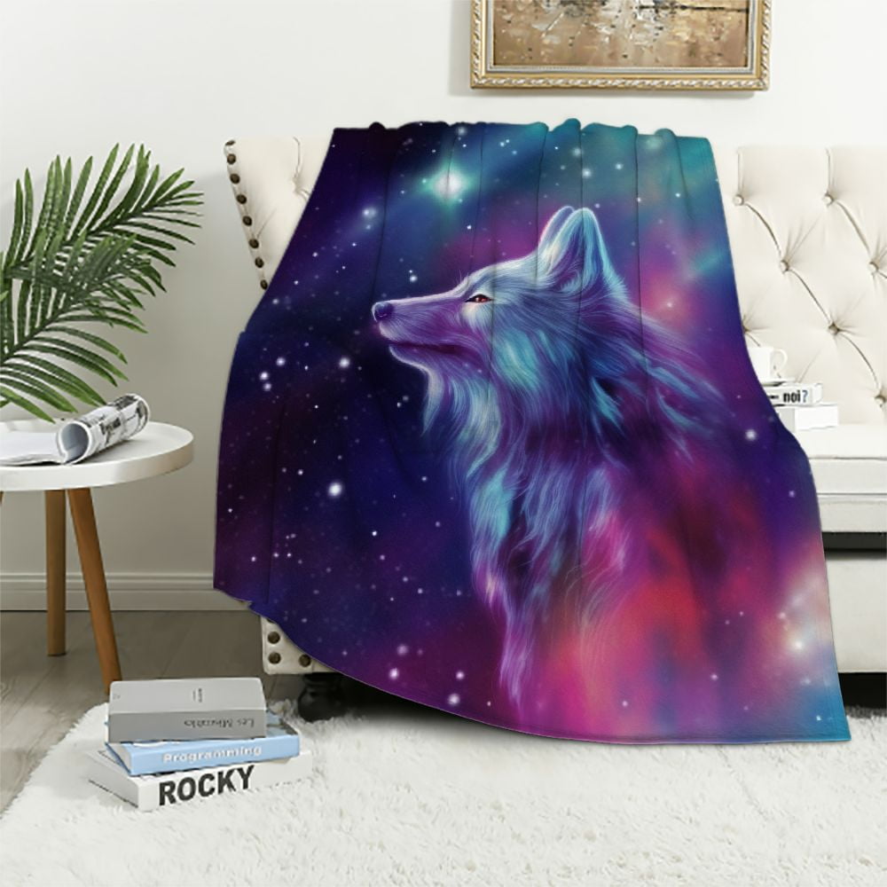 COMIO Psychedelic Northern Starry Sky with Spirit of a Wolf Aurora ...