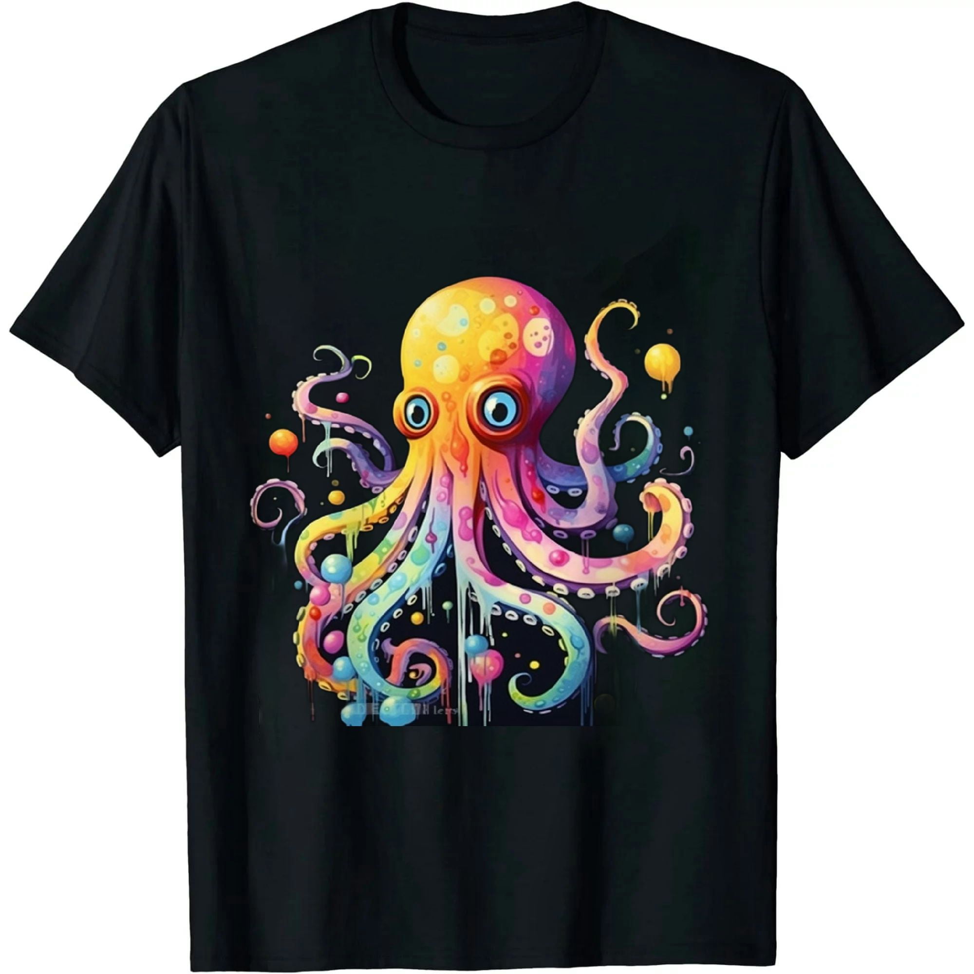 COMIO Psychedelic Octopus Dripping Squid Tentacle Trippy T-Shirt ...