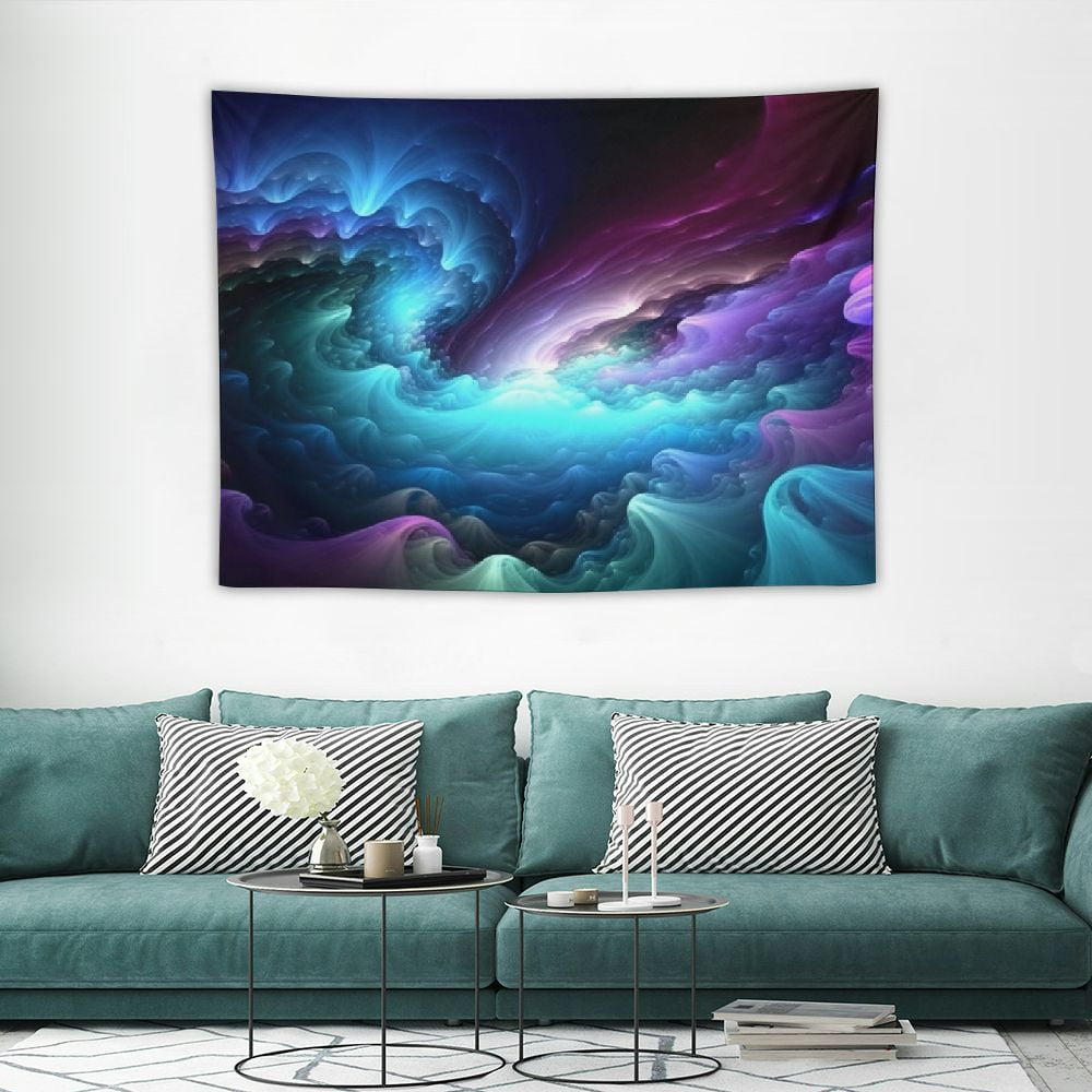 COMIO Psychedelic Tapestry Colourful Cloudy Pattern Tapestries Blue ...