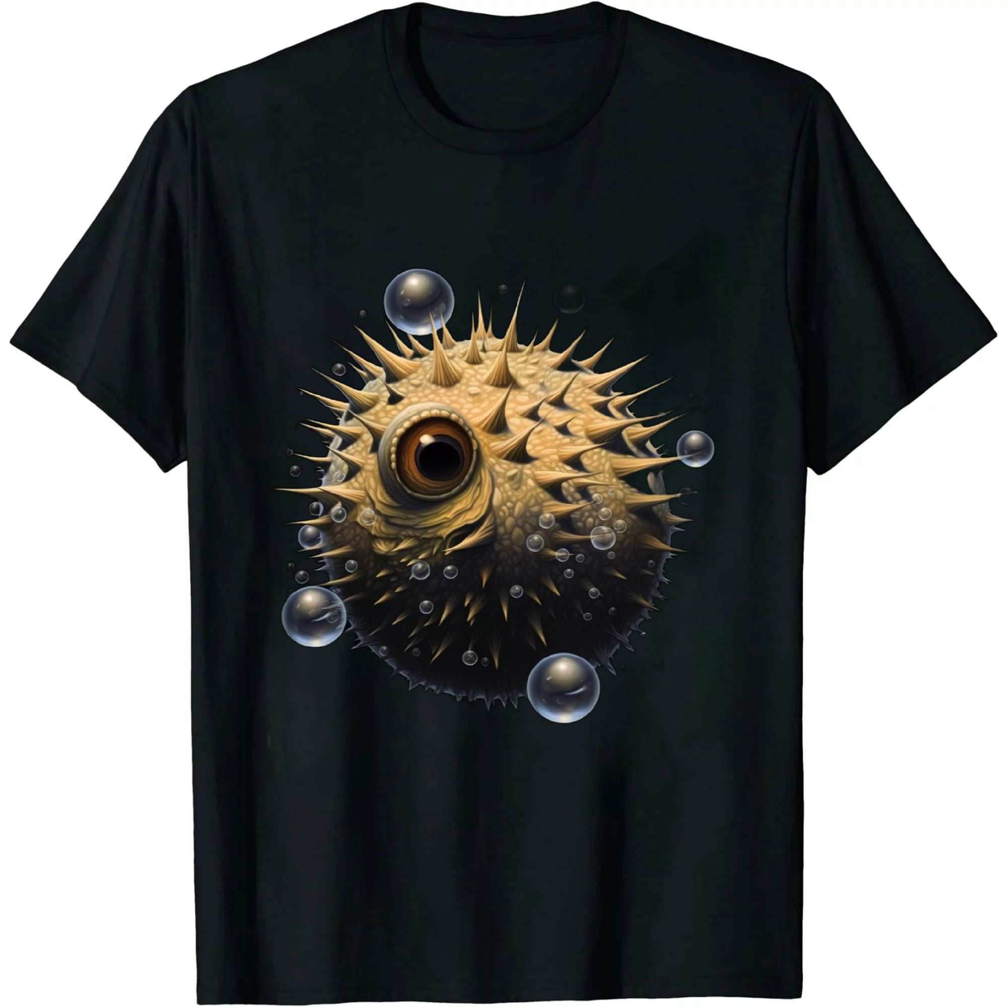 COMIO Pufferfish Fishes Bubbles T-Shirt - Walmart.com