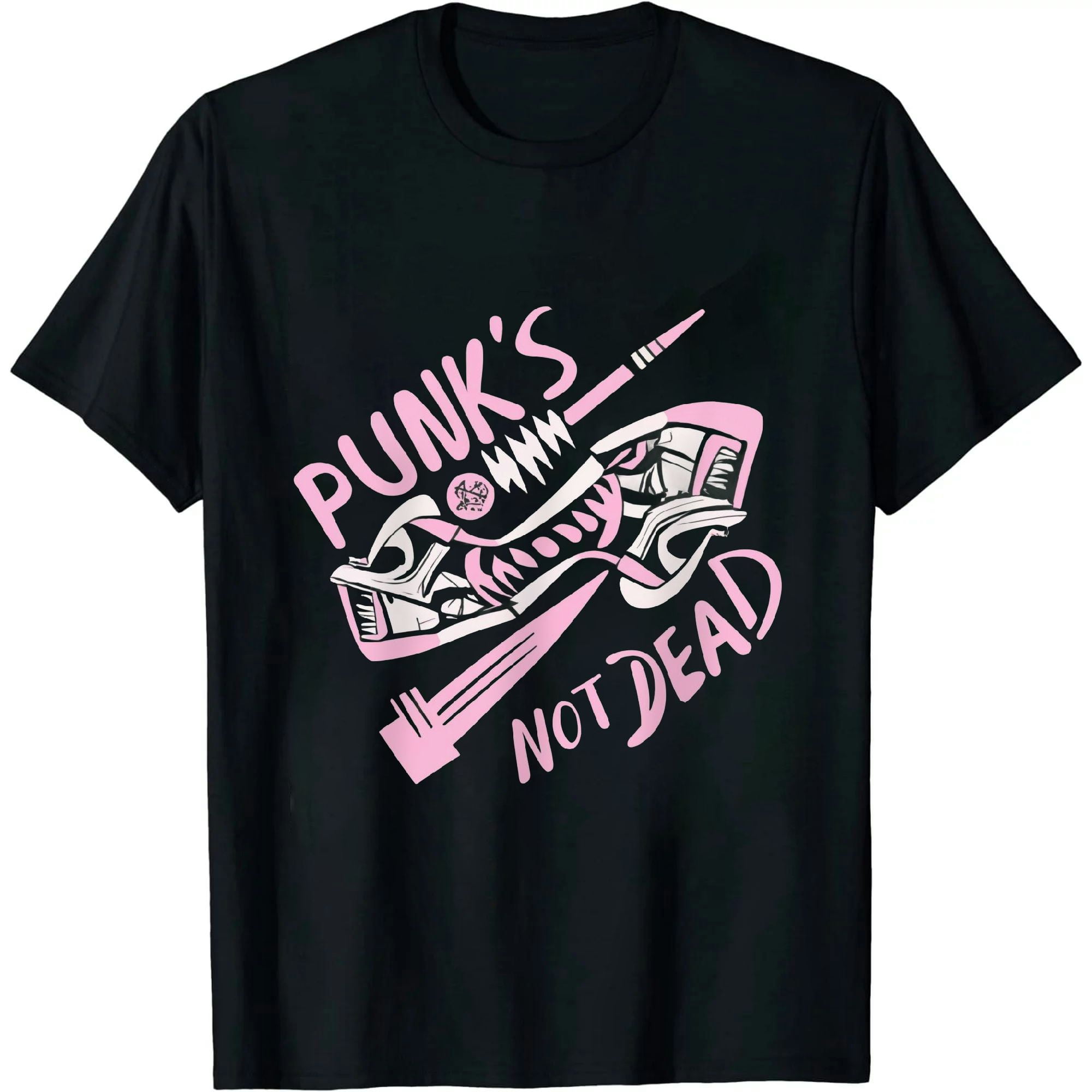 COMIO Punk Rock Fans Punx Not Dead Retro Vintage Distressed Music T ...