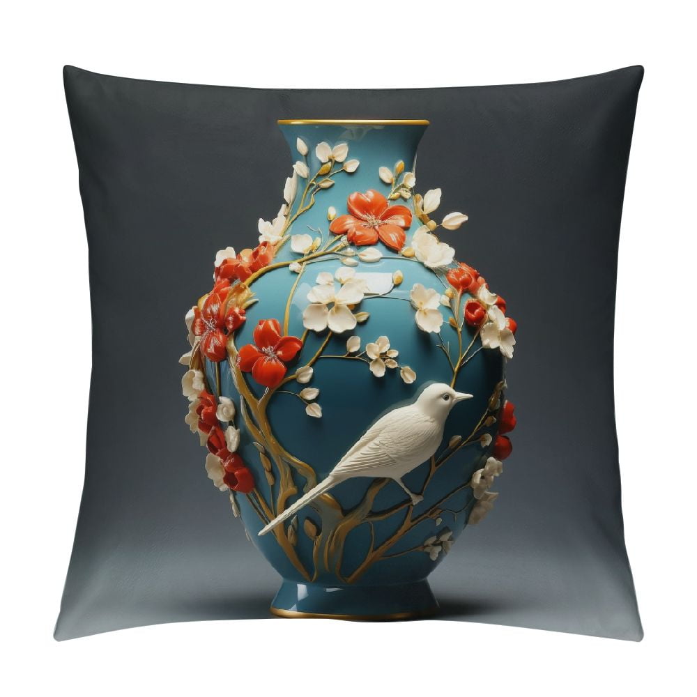 COMIO Queenie - Oriental Chinese Phoenix Decorative Throw Pillow Case ...