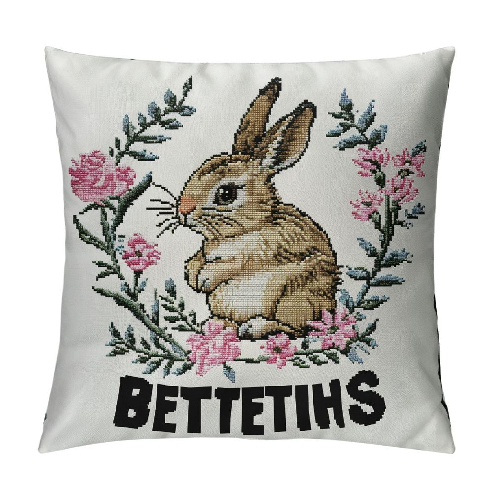 COMIO Rabbit Pillow Covers, Rabbit Gifts for Girls Rabbit Lovers Owners ...