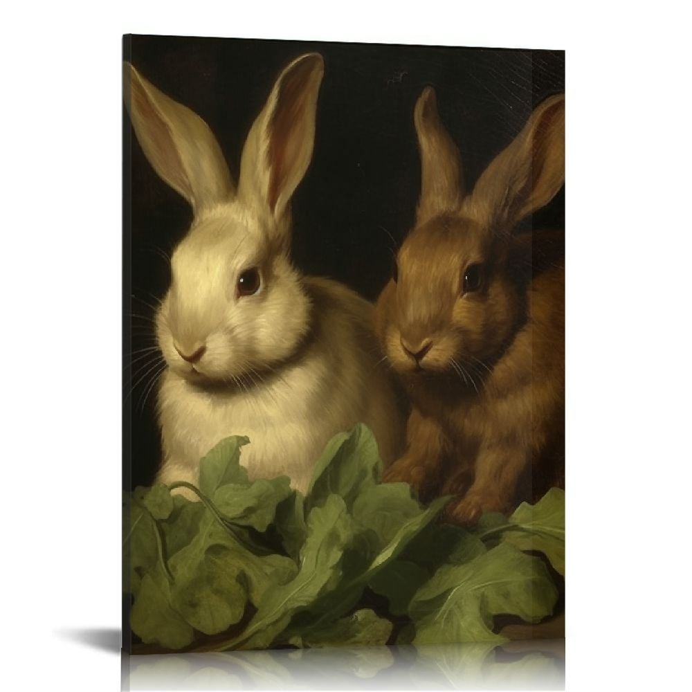 COMIO Rabbit Wall Art Canvas Prints Animal Poster Classic Famous ...