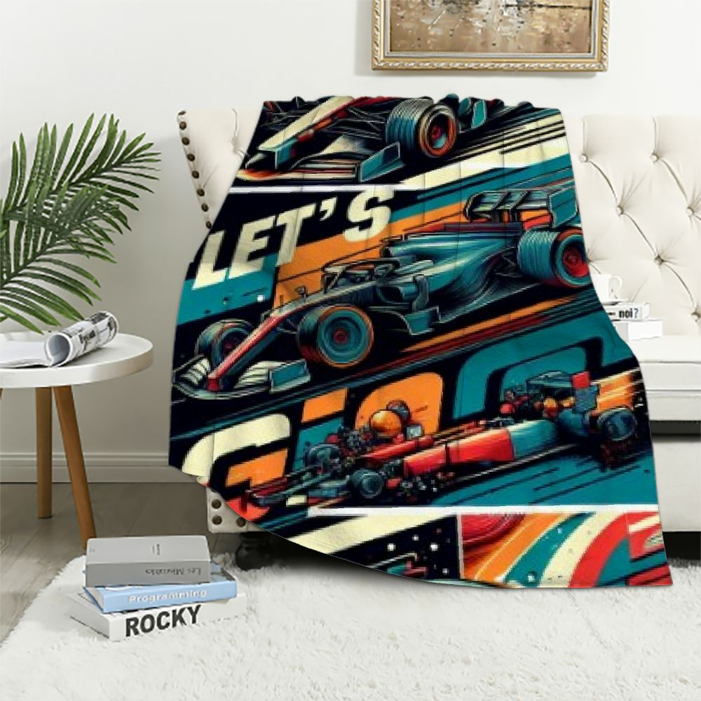 COMIO Race Car Throw Blanket Gifts for Men Extreme Sports Car Blanket ...