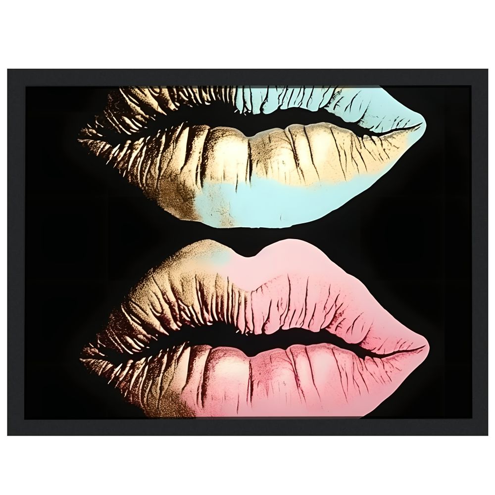 COMIO Ready to Hang Lip Abstract Modern Mouth Paintings Makeup Lipstick ...