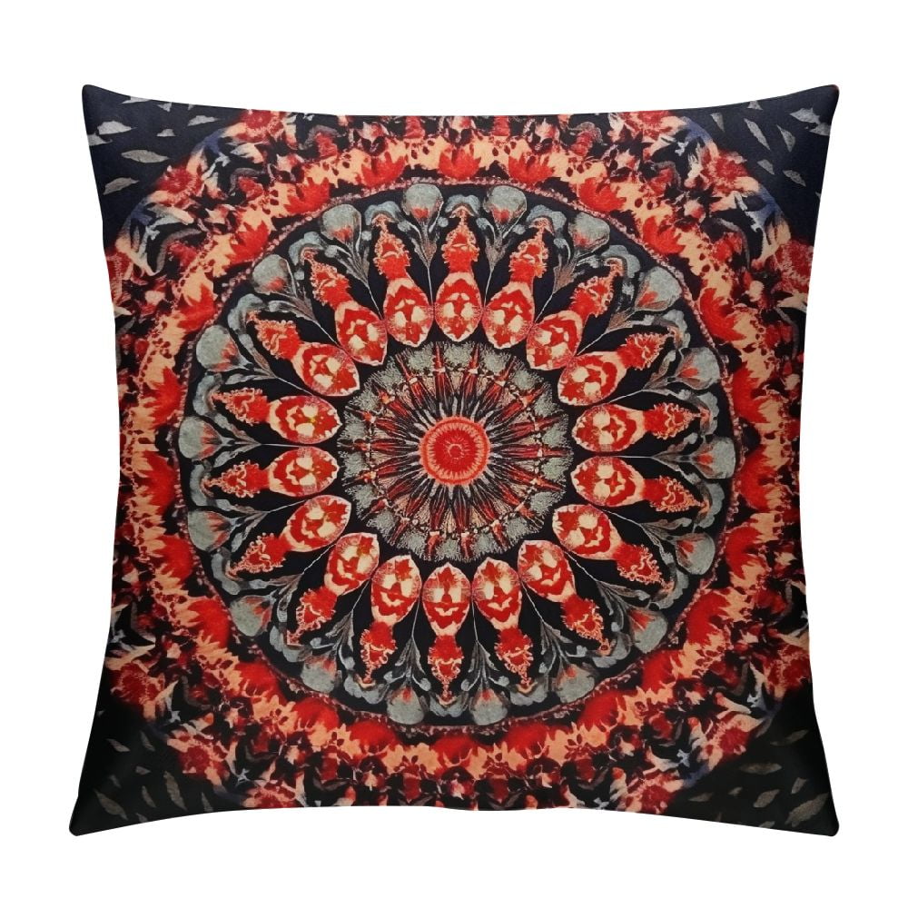 COMIO Red Indian Hippie Bohemian Psychedelic Peacock Mandala with ...