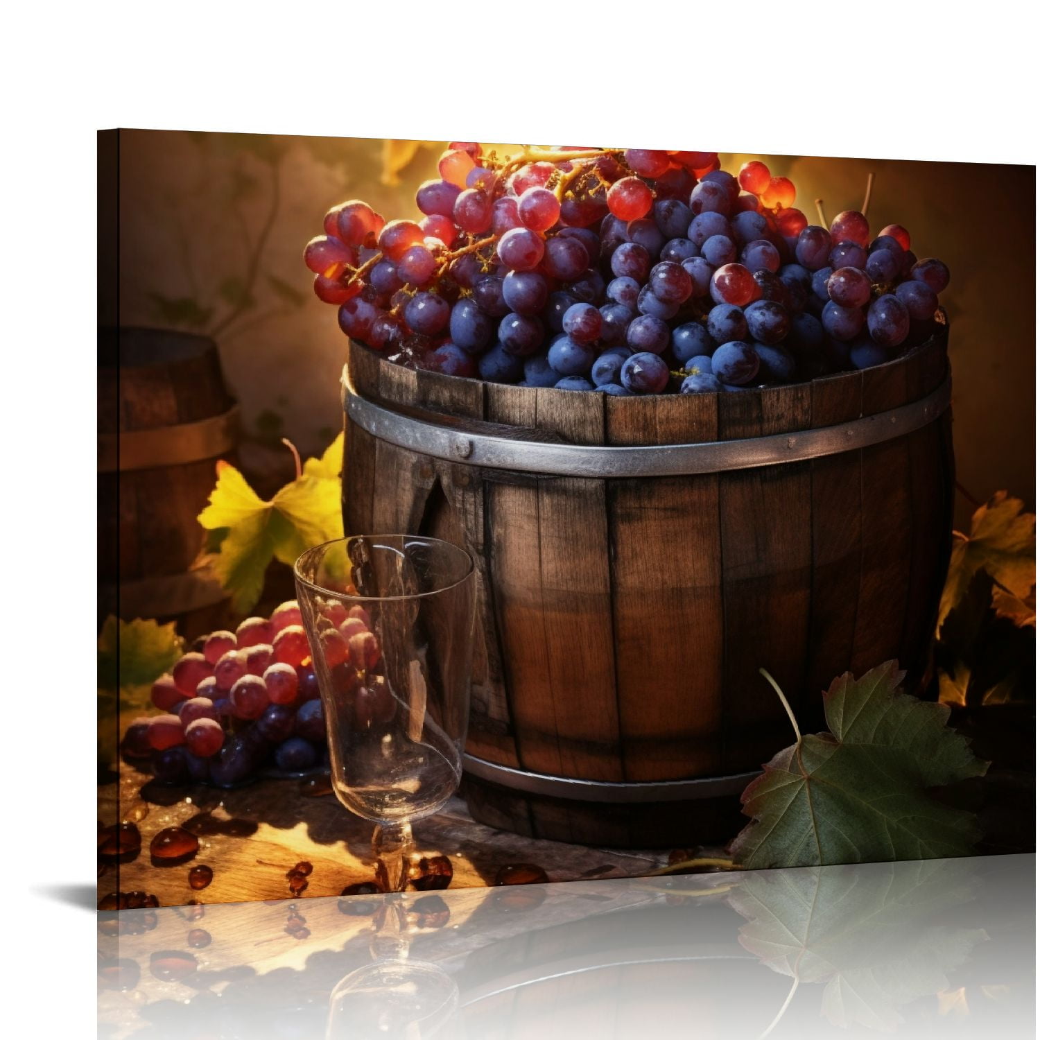 COMIO Red Wine Wall Decor Red Wine in The Glass Canvas Wall Art ...