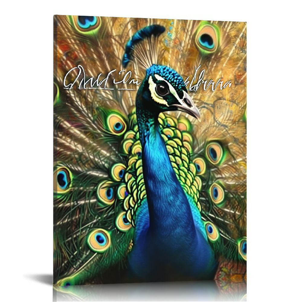 COMIO Religious Peacock Canvas Wall Art Christian Peacock Painting Wall ...