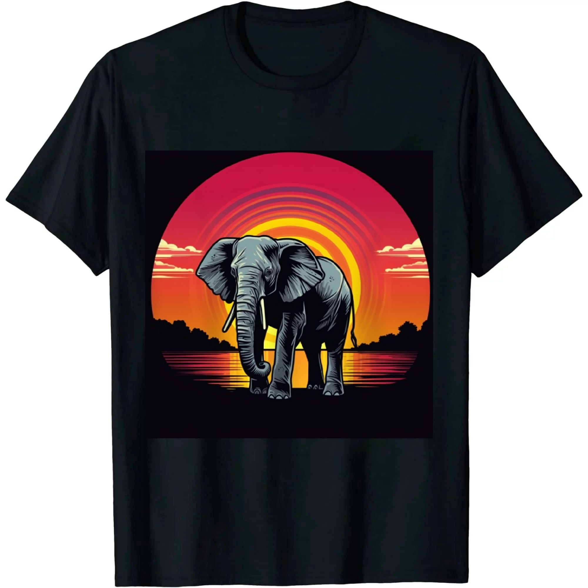 COMIO Retro Elephant Love Vaporware Style for Elephant Lovers T-Shirt ...