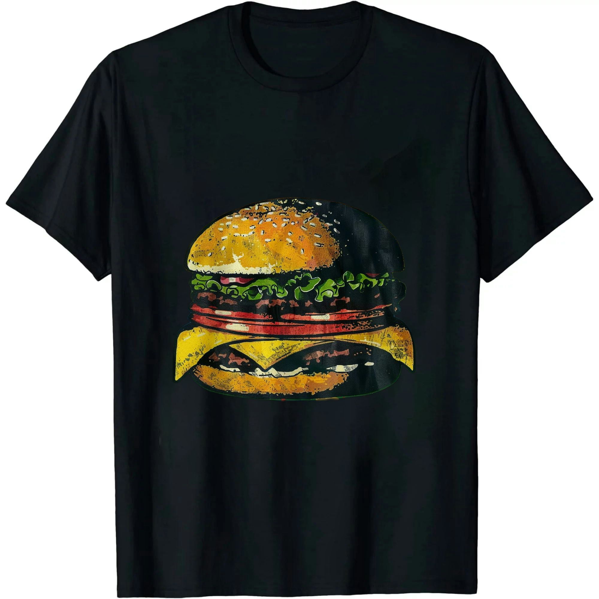 COMIO Retro Vintage Cheeseburger Design Costume Hamburger Lovers T ...