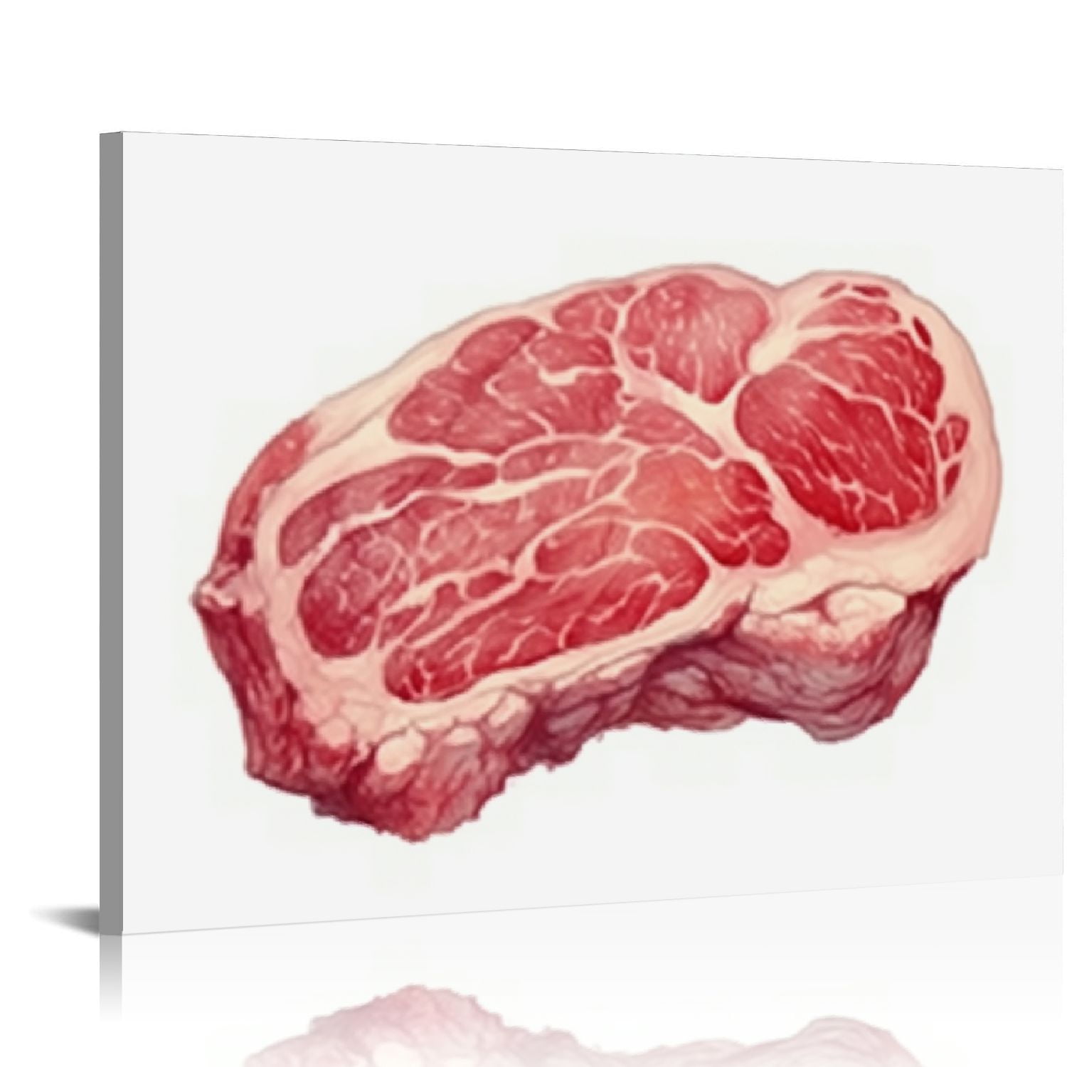 COMIO Rib eye steak Painting Wall Poster Watercolor Art Print Meat ...