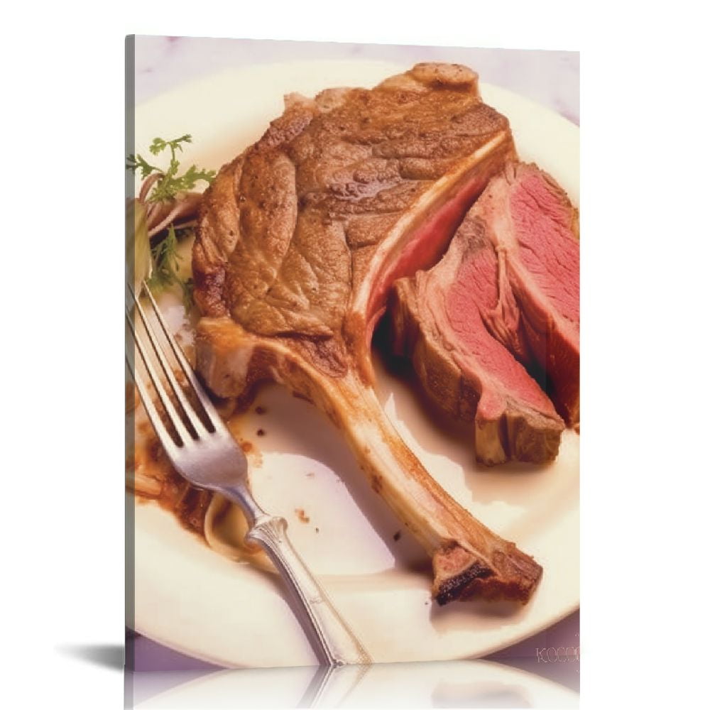 COMIO Ribeye Steak Print, Ribeye Steak Poster Wall Art Decor,Minimalist ...