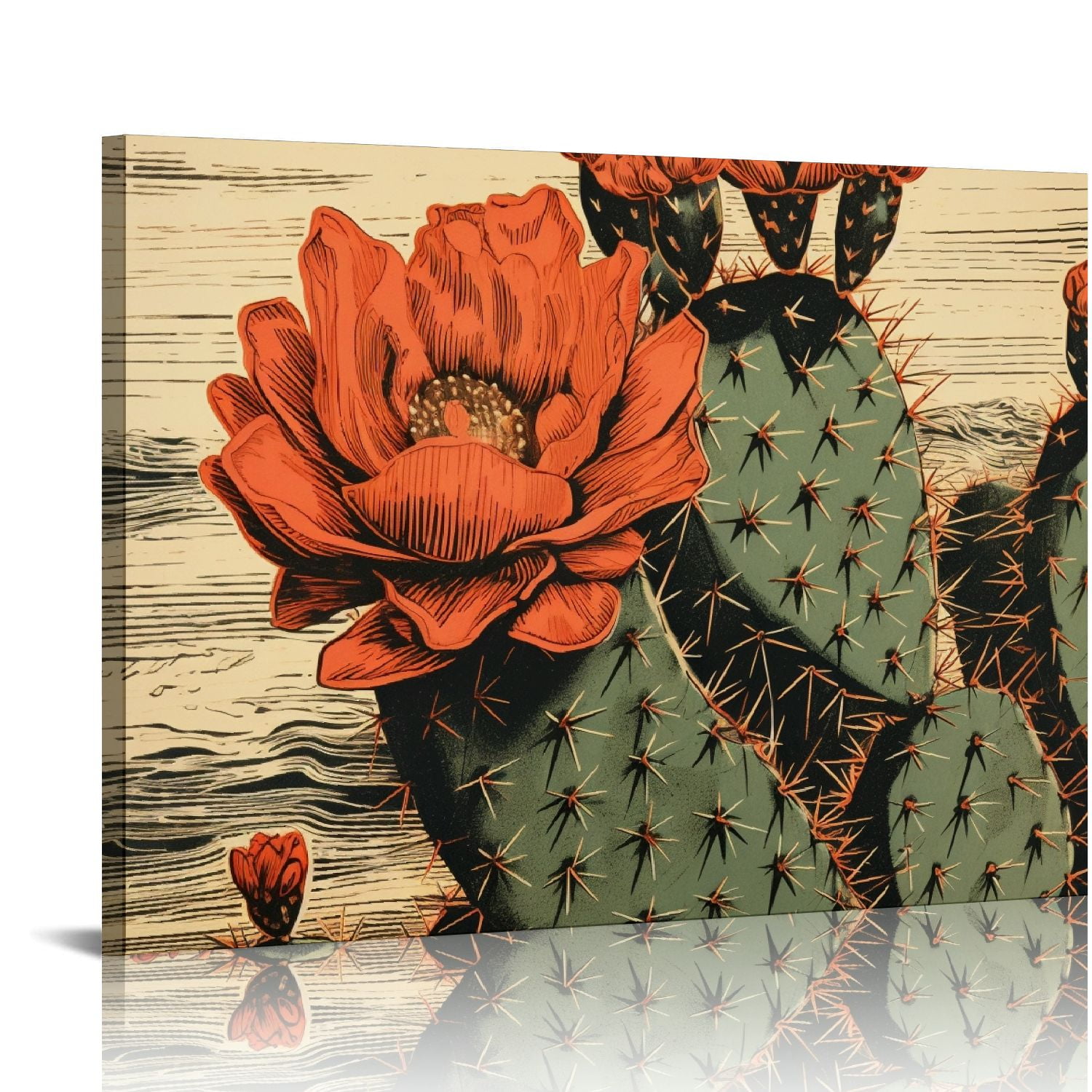 COMIO Room Decor Succulents Cactus Canvas Wall Art Bedroom Decor ...