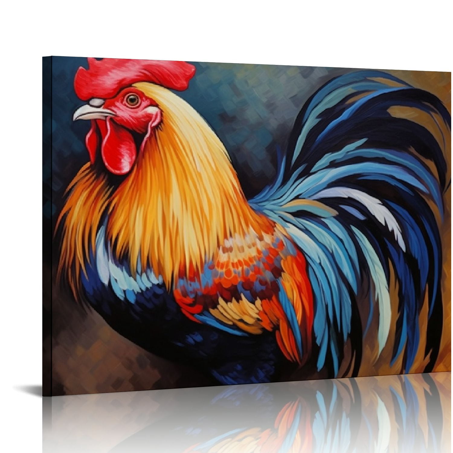 COMIO Rooster Dog Art Print Poster, Wall art Painting Decor, Puppy Pop ...