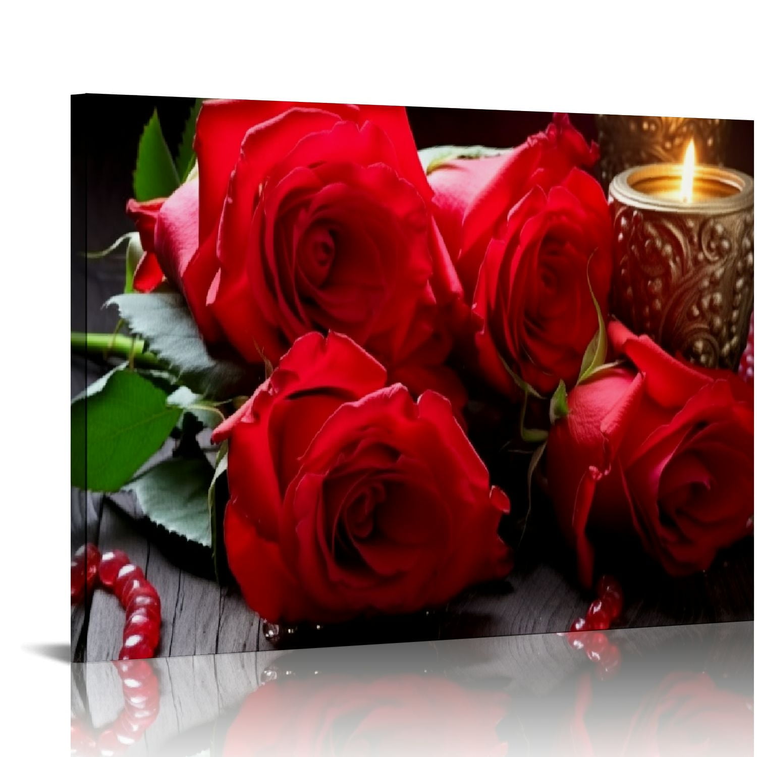 COMIO Roses Wall Art Bedroom Canvas prints Poster Pictures Living room ...