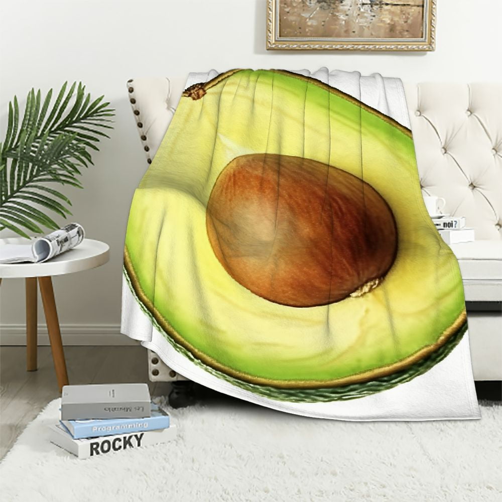 COMIO Round Throw Blanket,Soft, Cozy,Lightweight Avocado Throwing ...