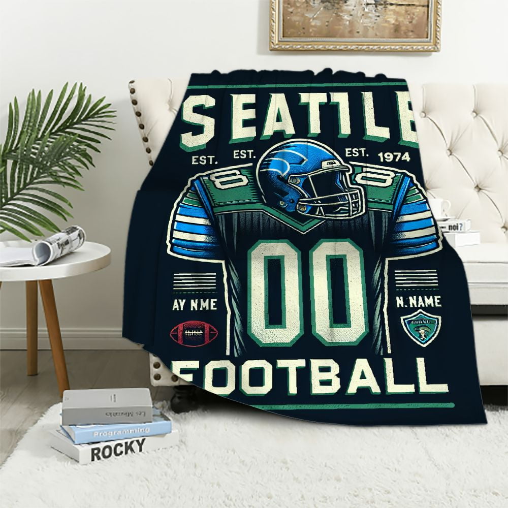 COMIO Rugby Blanket Decorative Couch Bed for Memorial Team Gift Select ...