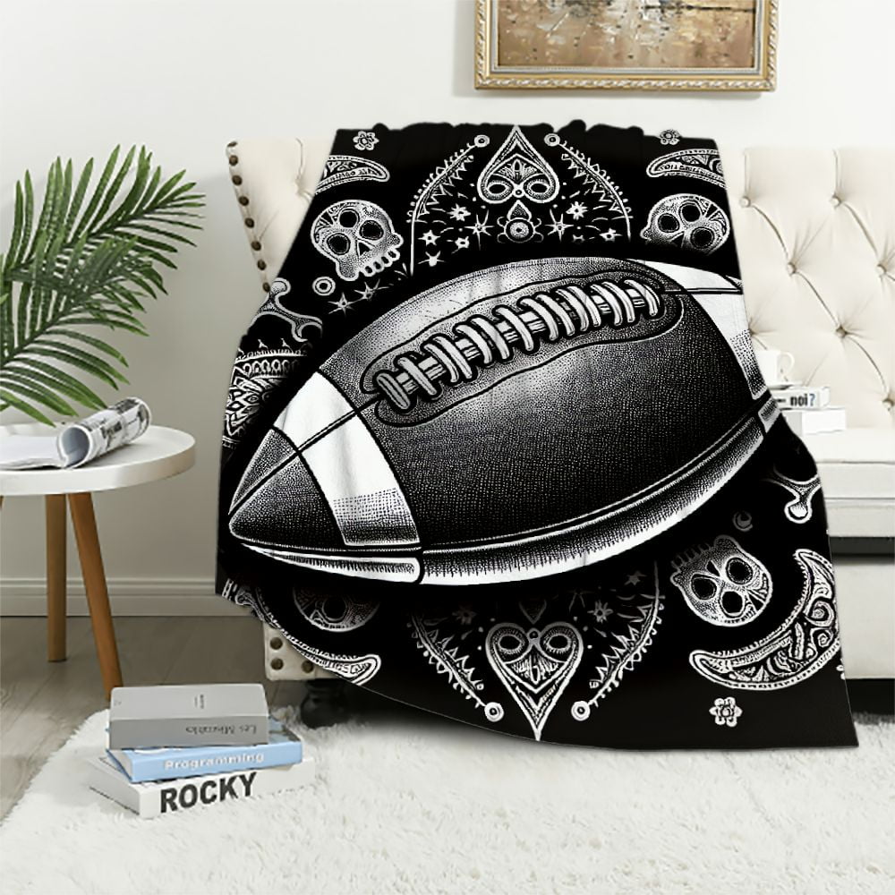 QZHH Rugby Sign Throw Blanket for Couch Sofa Or Bed Throw Size, Soft ...