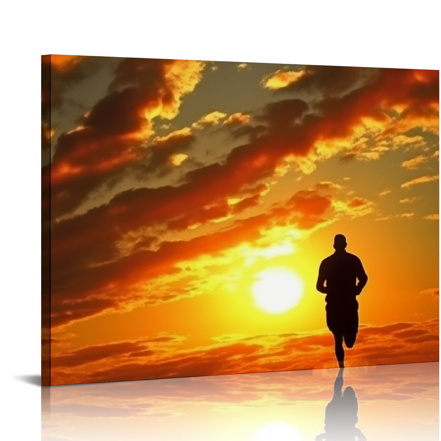 COMIO Running Jogging Motivational Poster Art Print Shoes Shorts Suit ...