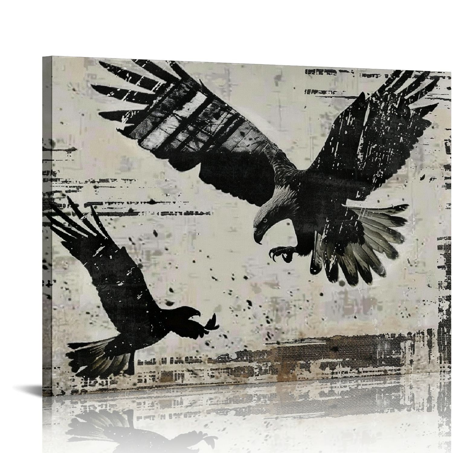 COMIO Rustic Animal Canvas Wall Art Decor Cabin Bathroom Decor Wildlife ...