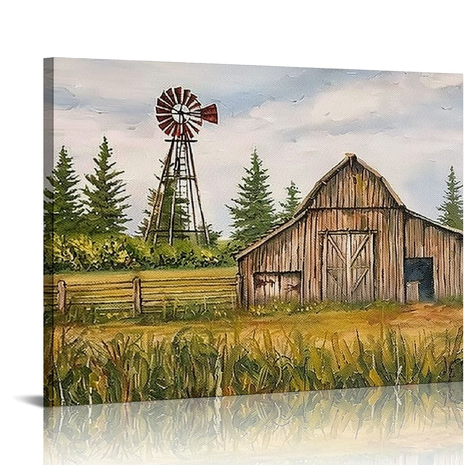 COMIO Rustic Barn Wall Decor, Barn Pictures Canvas Wall Art for ...