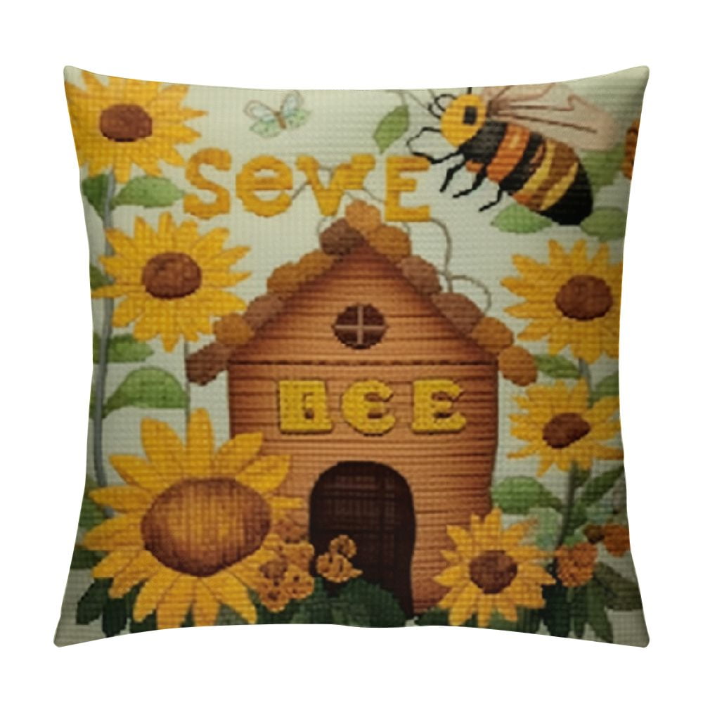 MLJA with Cute Bees Summer Throw Pillow Covers Bee Lover Gifts ...