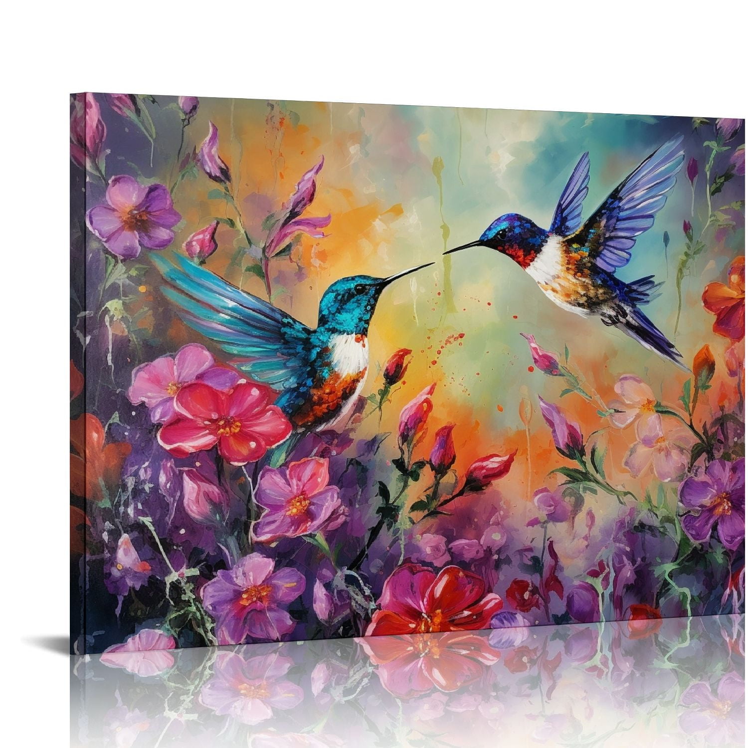 COMIO Rustic Hummingbird Wall Art Giclee Print Farmhouse Hummingbird ...