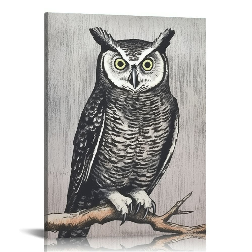 COMIO Rustic Inspirational Owl Wall Art Motivational Quotes Owl Books ...