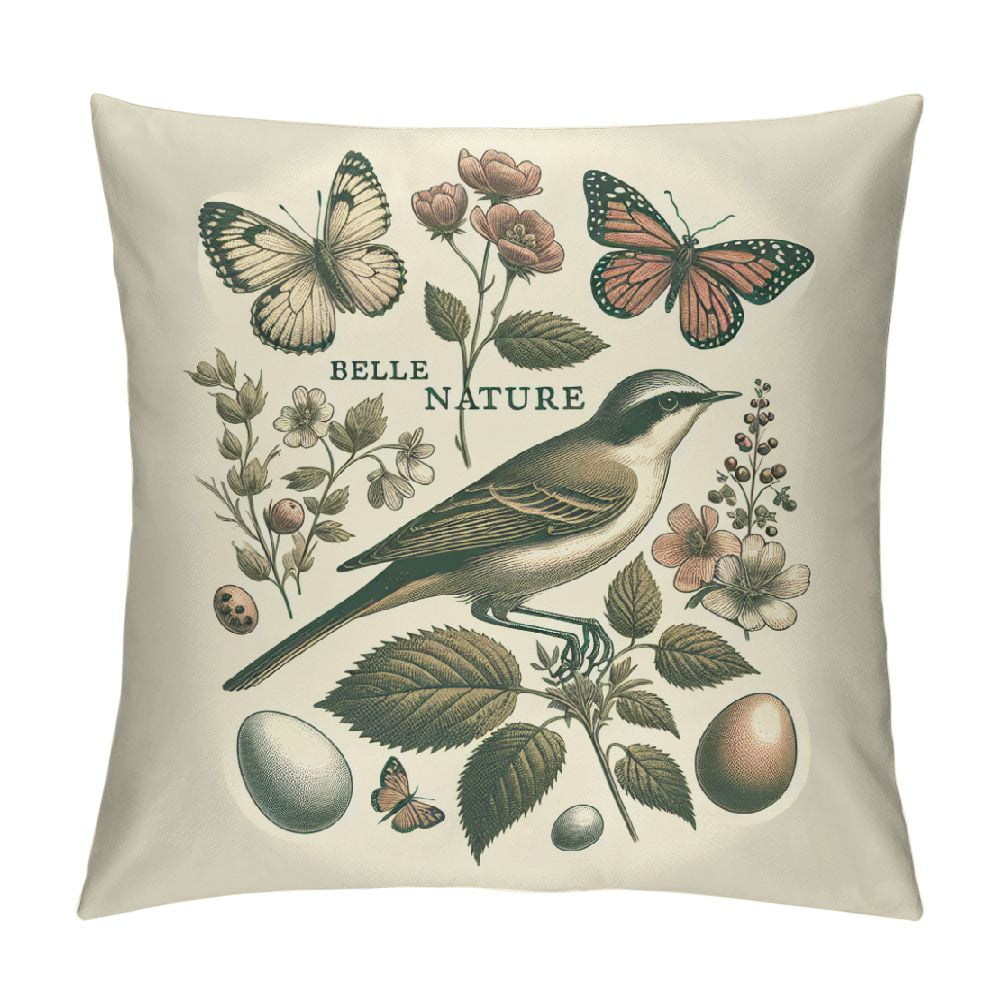 COMIO Rustic Vintage Animals Throw Pillow Covers Decorative Cute ...