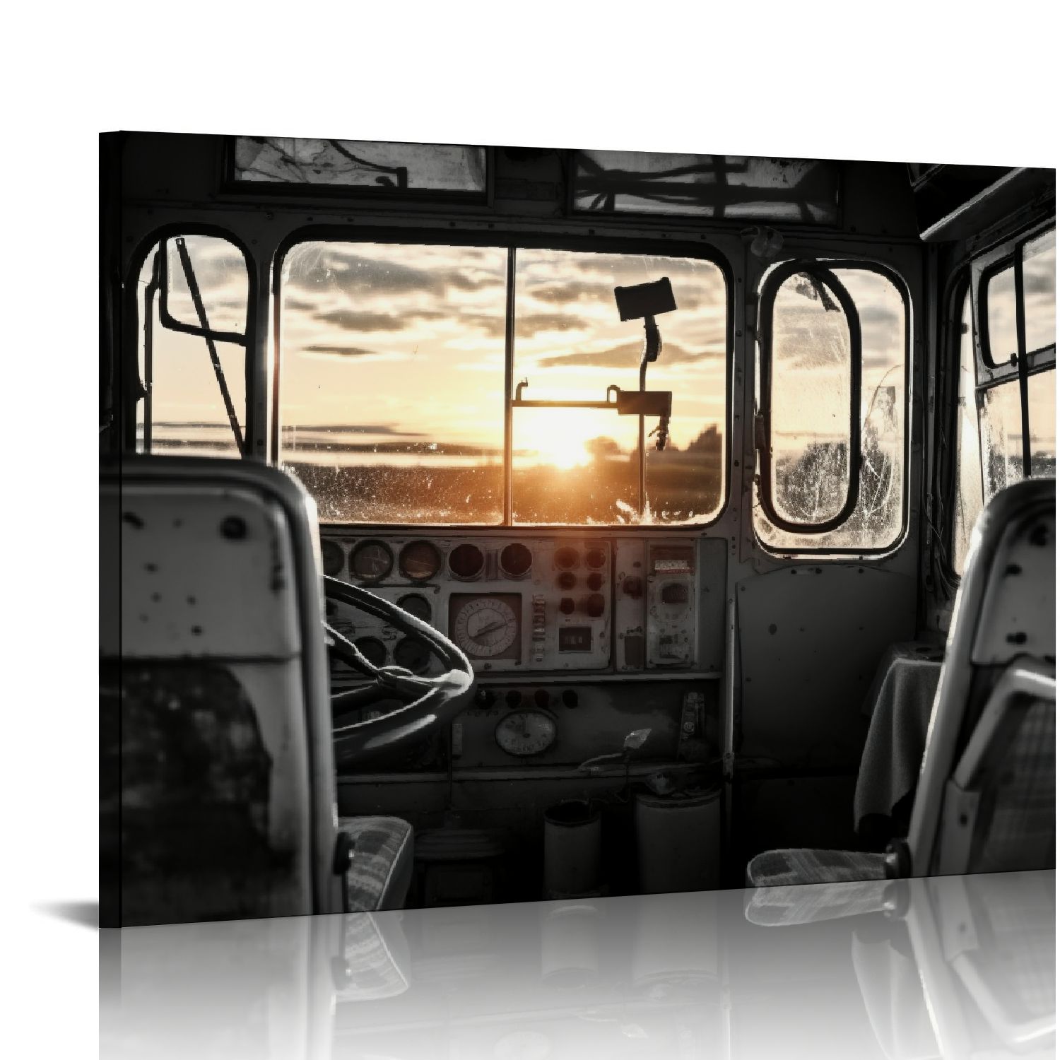 COMIO Rusty Car Canvas Old Truck Wall Art Rusty Pictures Prints On ...