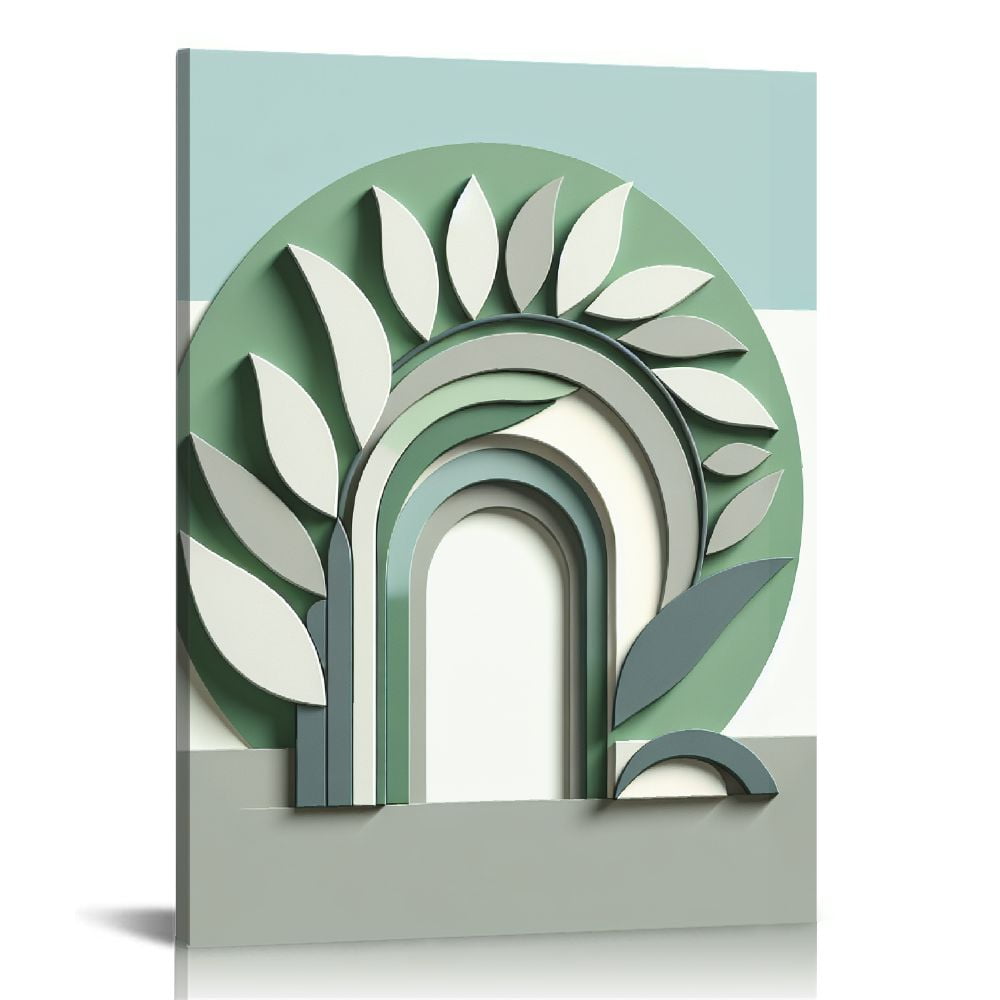 COMIO Sage Green Wall Posters & Prints, Boho Wall Art Framed Botanical ...