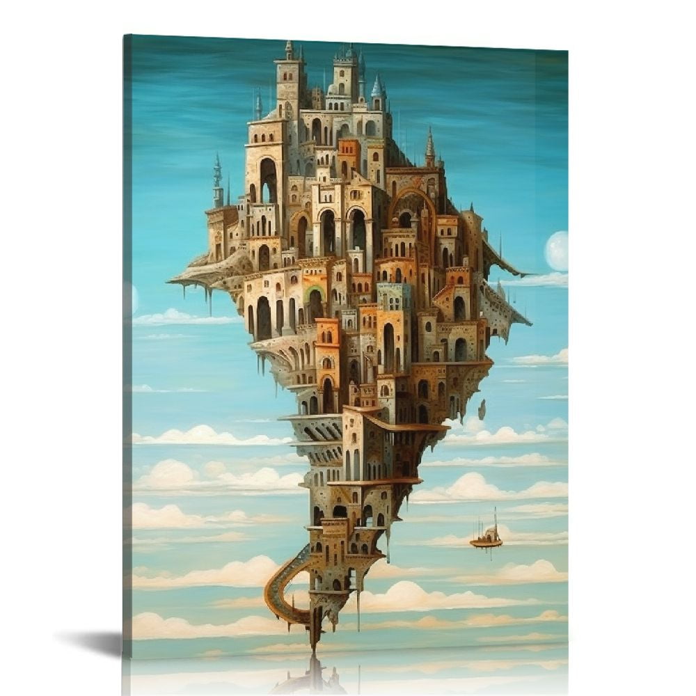 COMIO Salvador Dali Living on The Moon Poster Decorative Painting ...