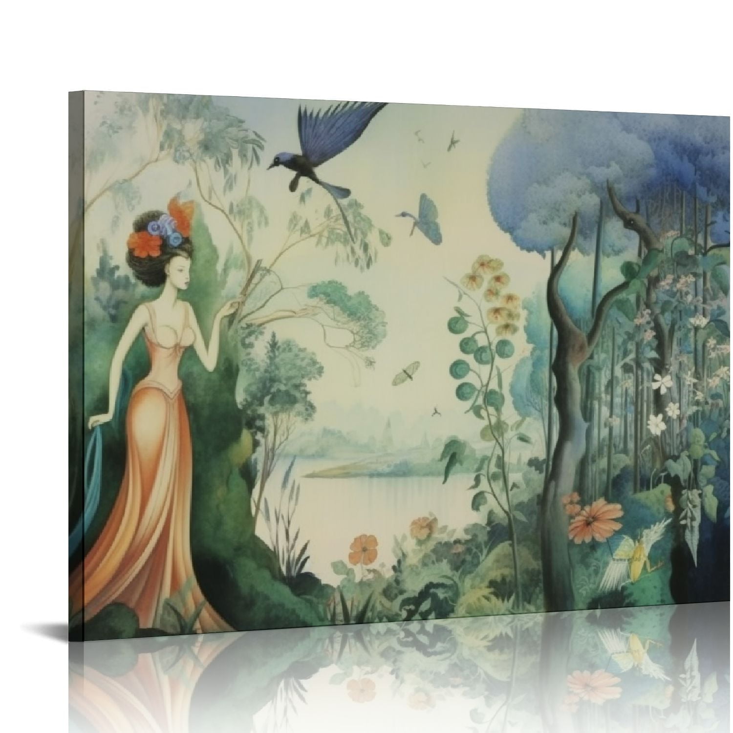 MLJA Surreal Canvas Art Poster Spring Artworks Picture Print Poster ...