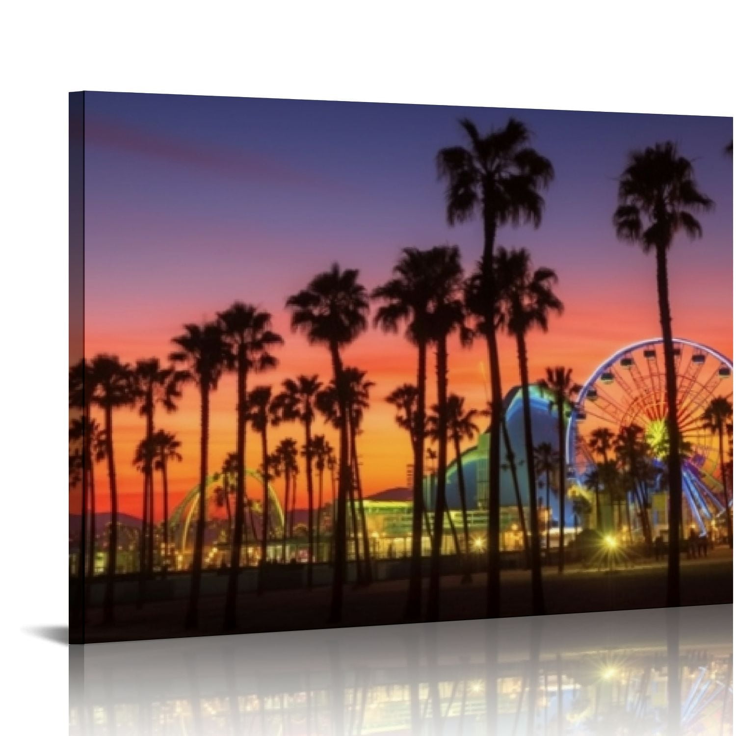 COMIO Santa Monica Beach Sunset Santa Monica Pier Ferris Wheel ...