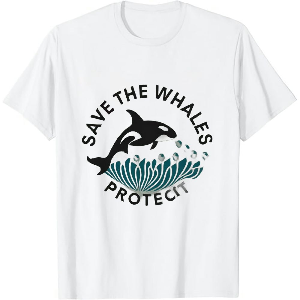 COMIO Save The Whales: Protect The Ocean Orca Killer Whales T-Shirt ...