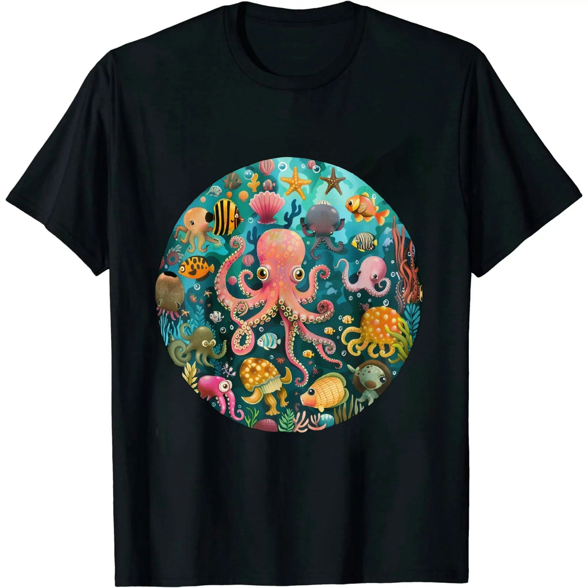 COMIO Sea Animal Tshirt - Cute Ocean Shirt With Fish For Summer ...
