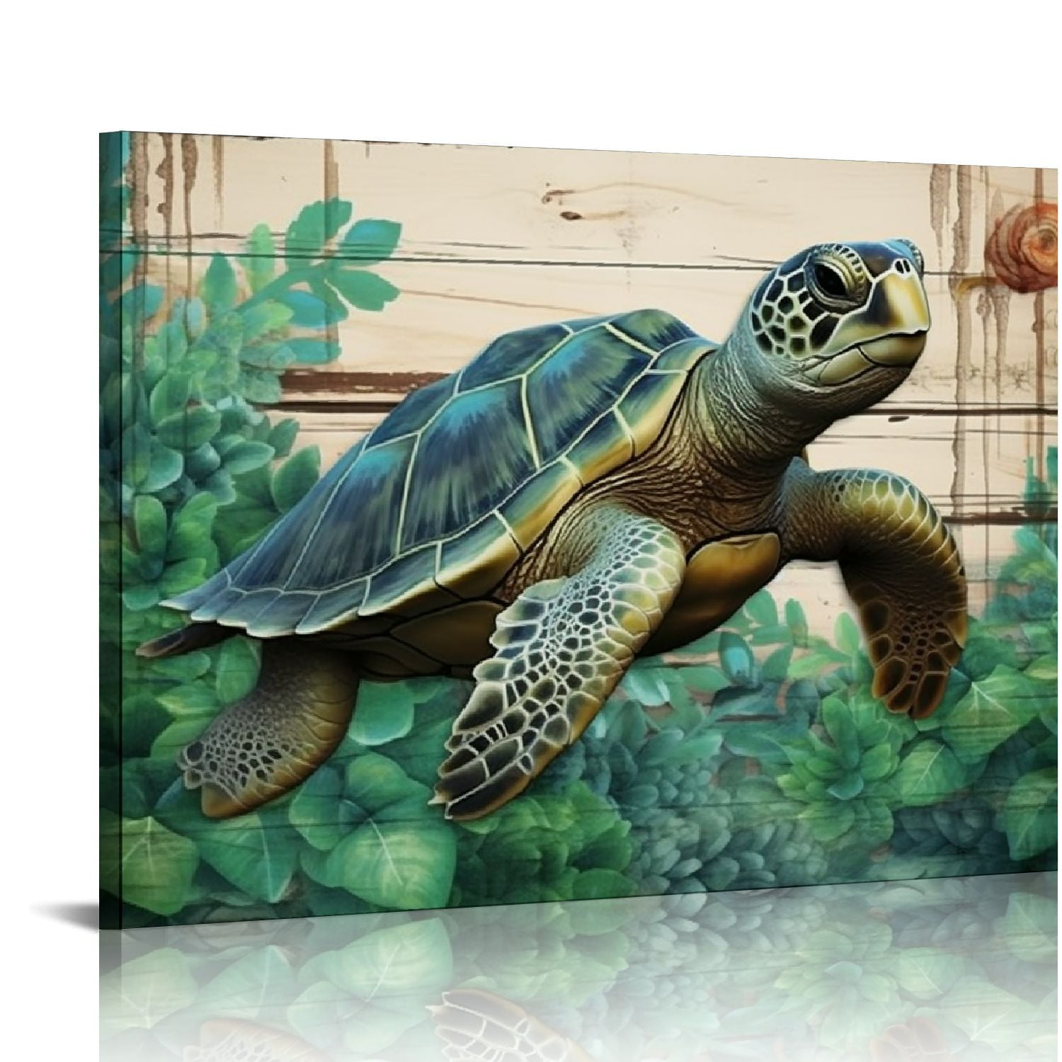 COMIO Sea Turtle Bathroom Decor Ocean Canvas Pictures Beach Theme Wall ...