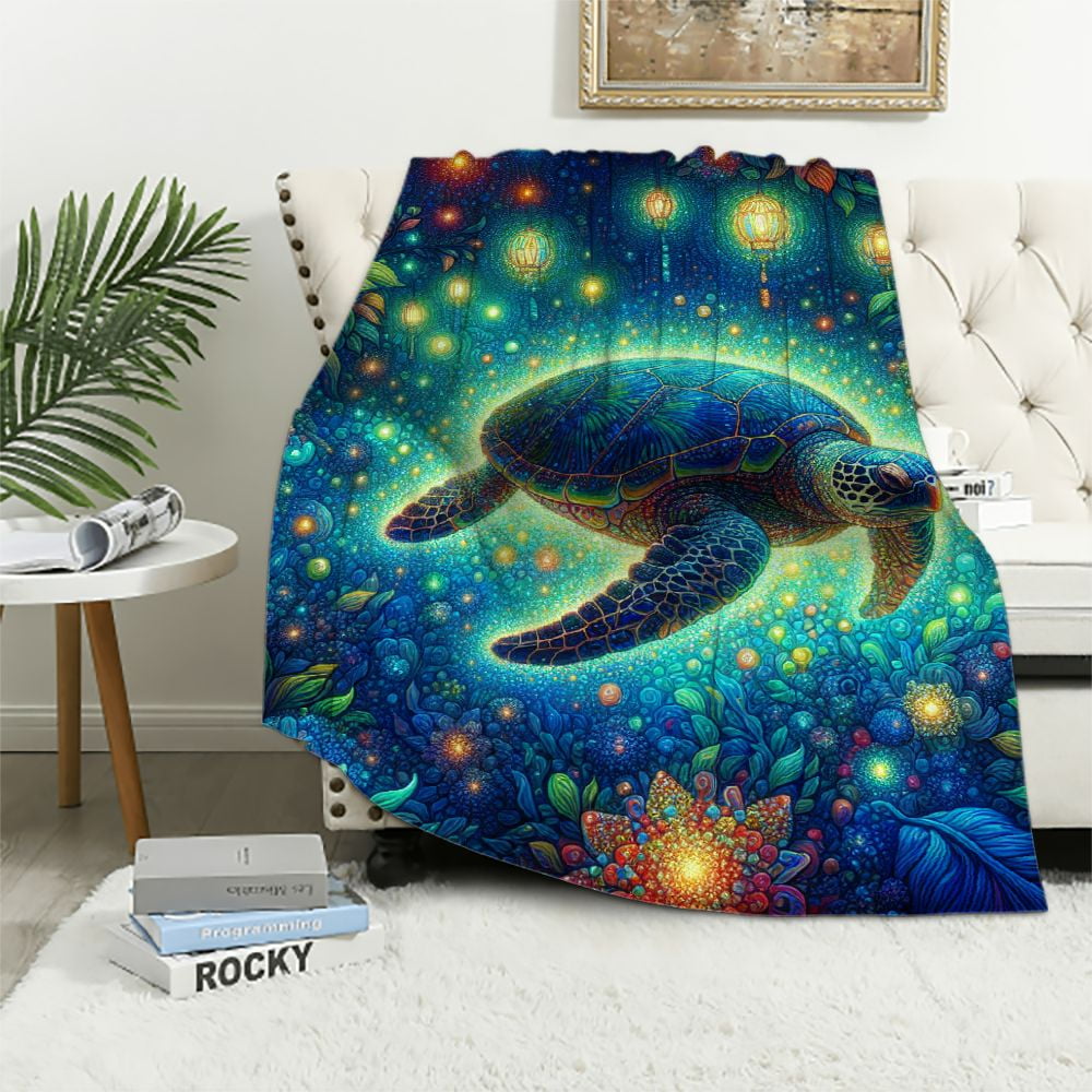 COMIO Sea Turtle Blanket Sea Turtle Gifts for Women Men Sea Turtle ...