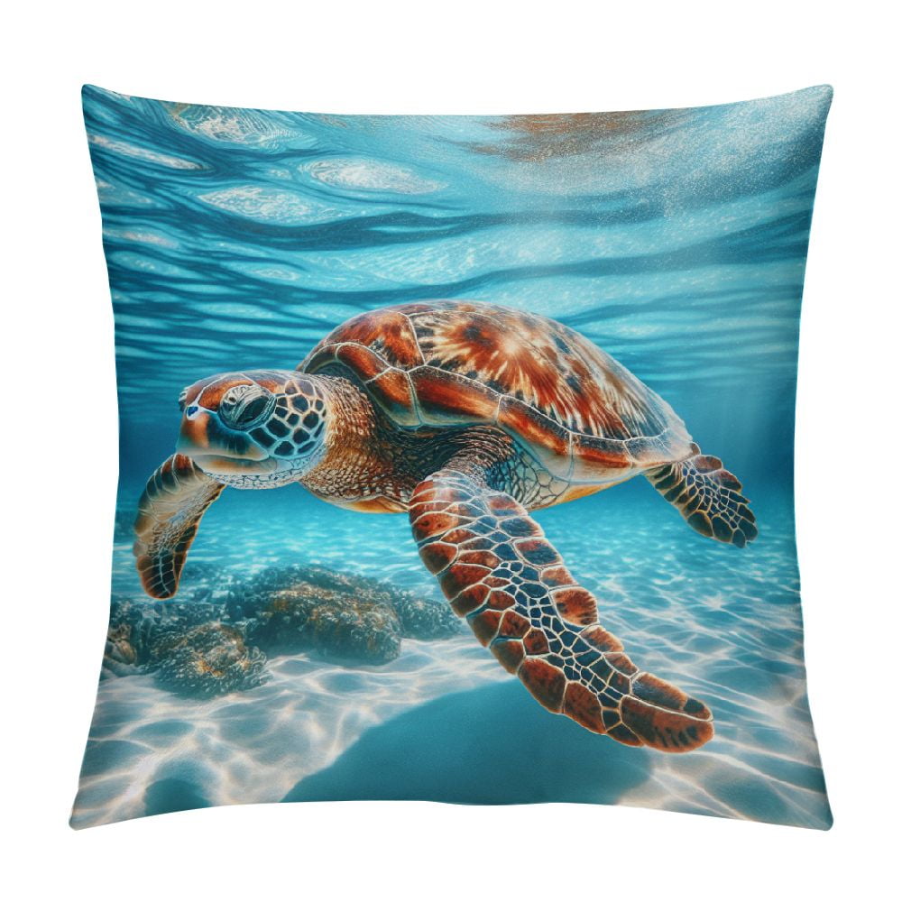 QZHH Sea Turtle Body Pillow Cover Coastal Ocean Nautical Animal ...