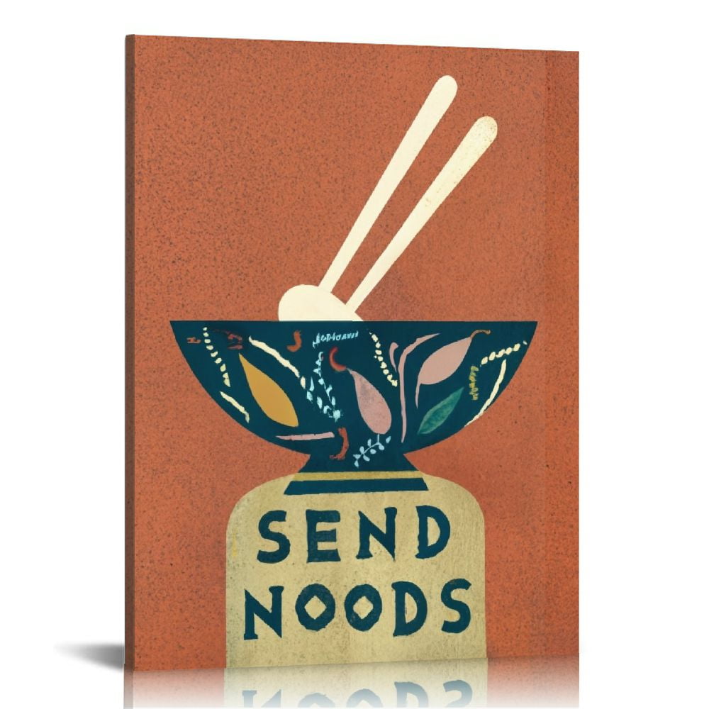 COMIO Send Noods Bowl of Ramen Noodles Funny Cool Wall Decor Art Print ...