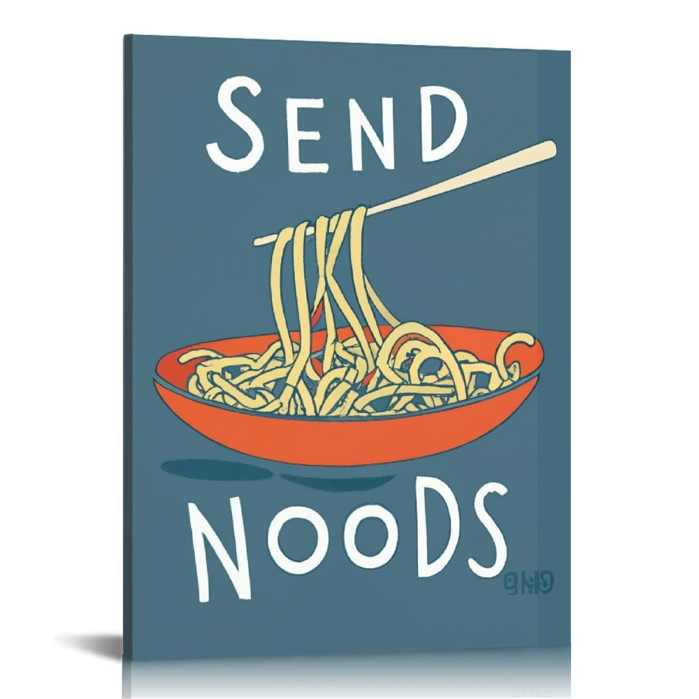 COMIO Send Noods Food Pun Noodles Pun Funny Cool Wall Decor Art Print ...