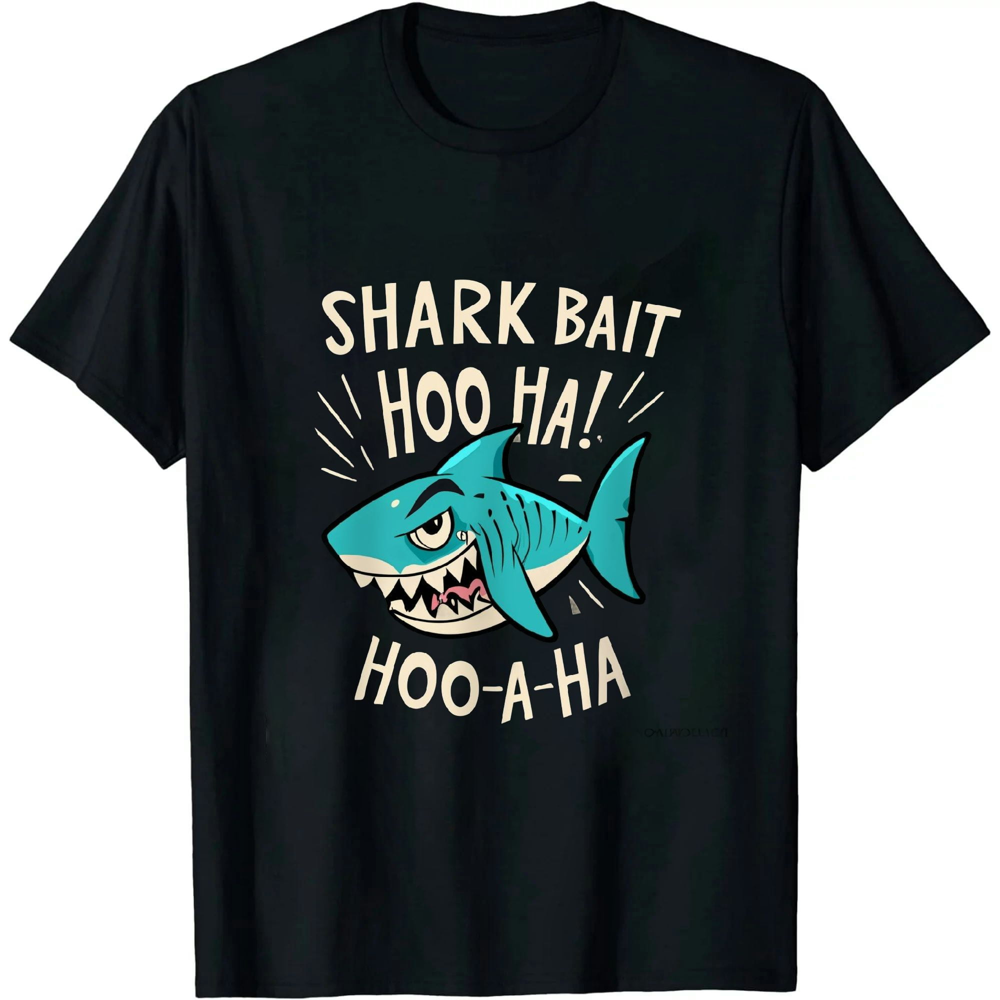 COMIO Shark Bait Hoo Ha Ha Funny T Shirt Funny Shark of Week - Walmart.com